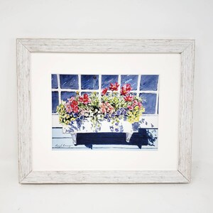 Window Box Floral Watercolor Painting Floral Painting Flower Box ...