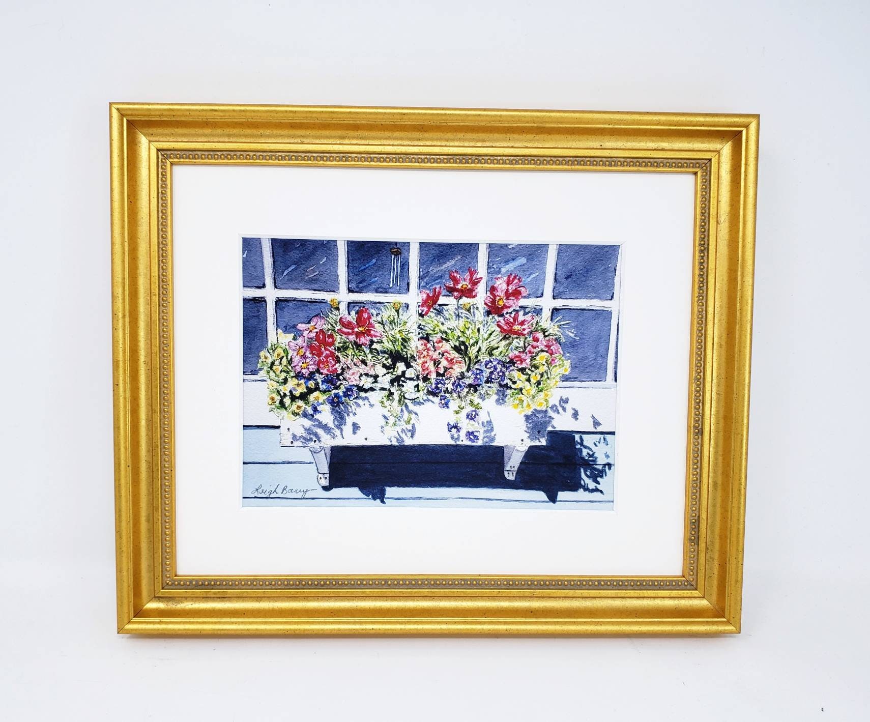 Window Box Floral Watercolor Painting Floral Painting Flower - Etsy