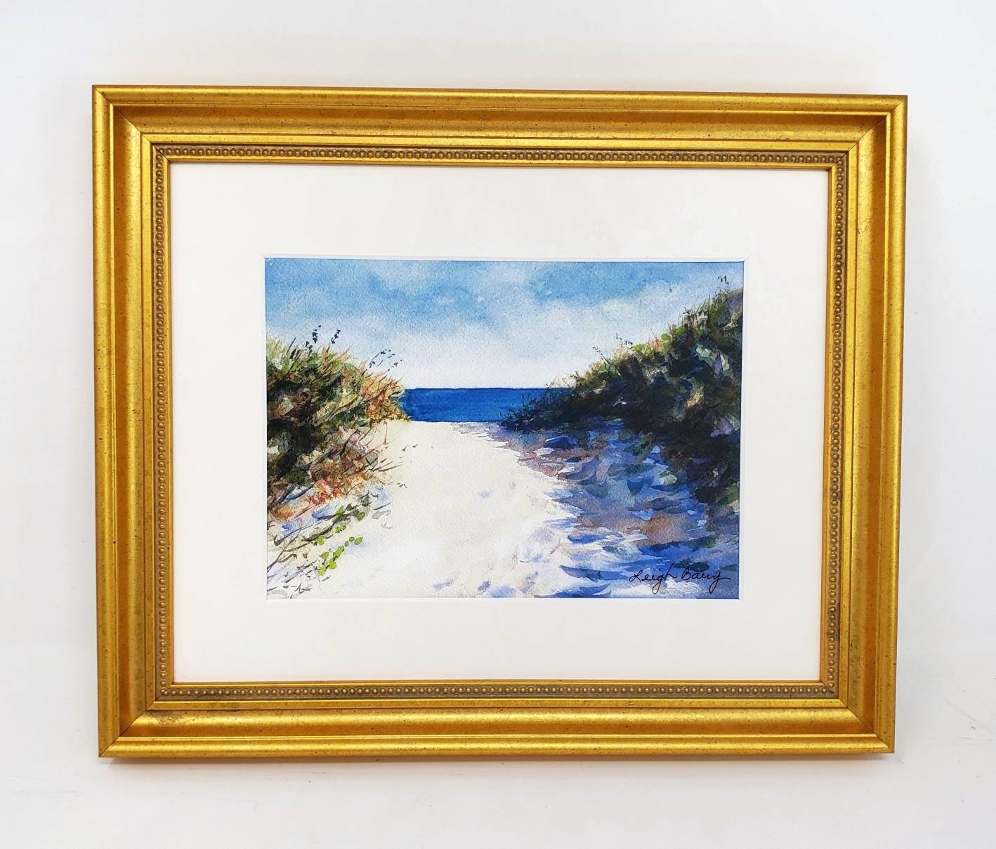 Beach Path Watercolor Painting Print, on the Path,beach Decor Framed ...