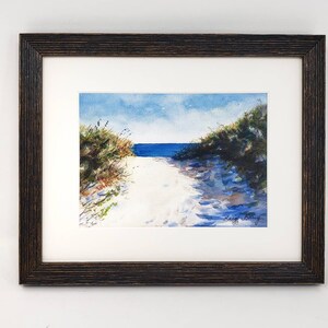 Beach Path Watercolor Painting Print, on the Path,beach Decor Framed ...