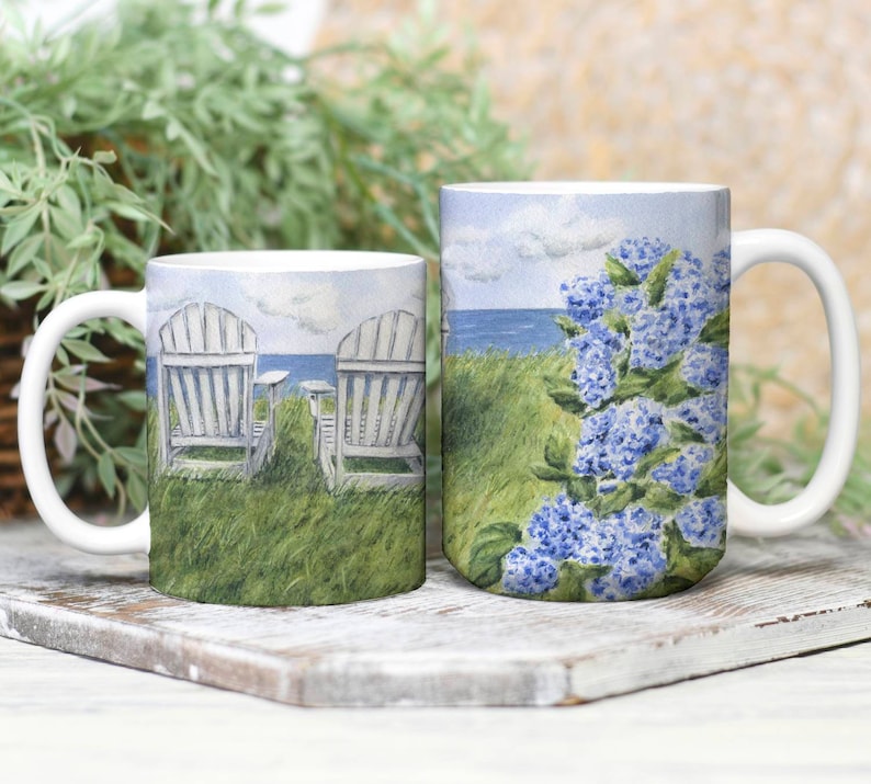 Nantucket Seaside Coffee Mugs: Nantucket Mug Cape Cod - Etsy