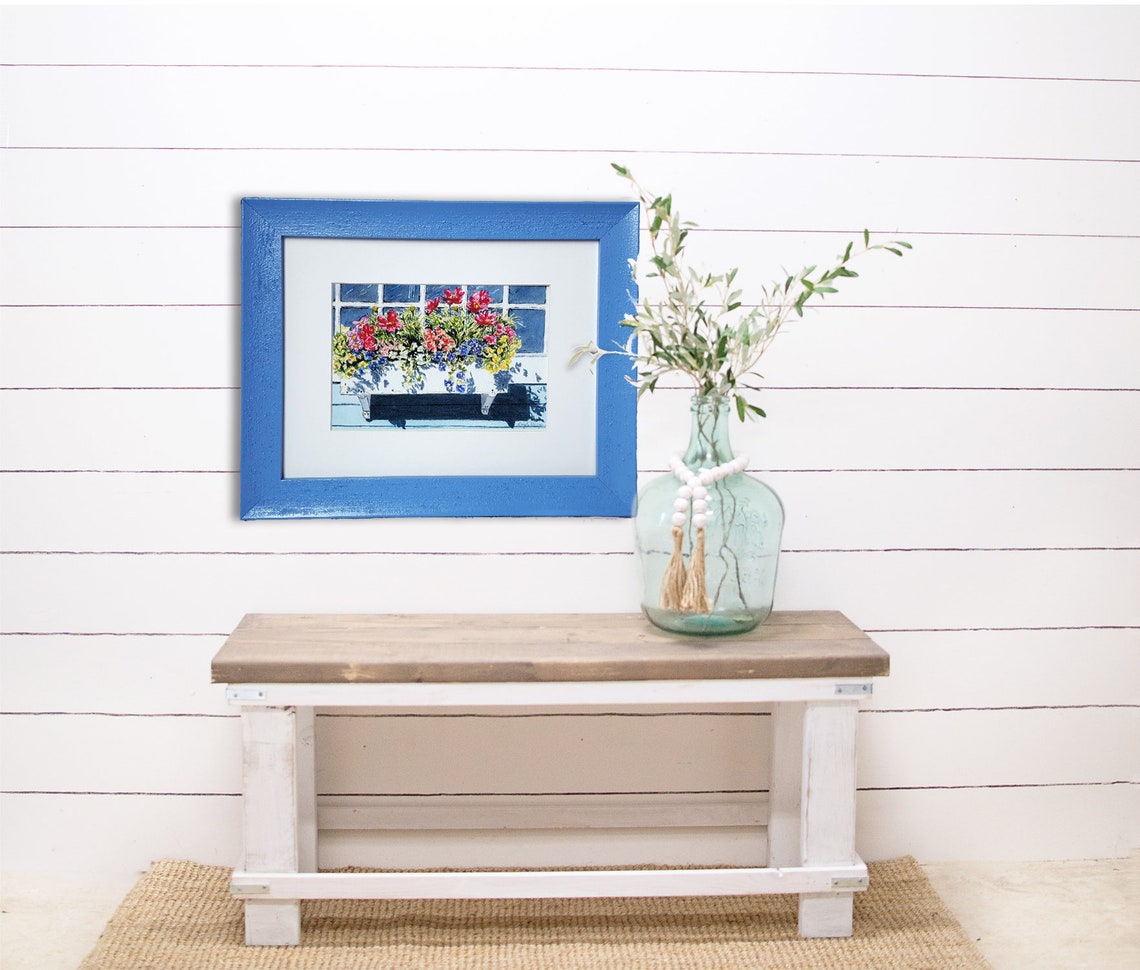 Window Box Floral Watercolor Painting Floral Painting Flower - Etsy