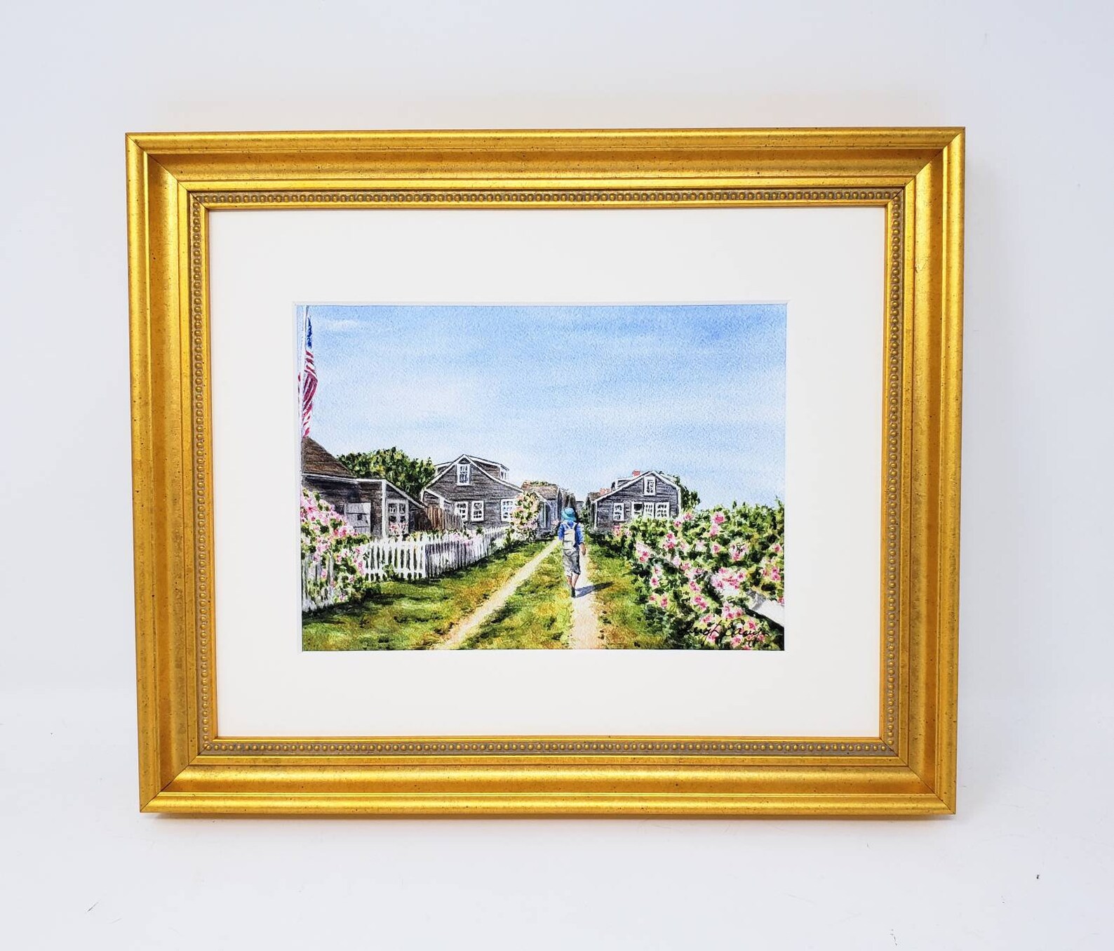 Sconset Bluff Walk: Nantucket Watercolor Print Cape Cod Art 'sconset ...