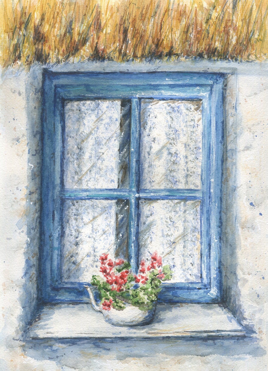 Irish Window Original Painting, Irish Art, Ireland Art, Irish Cottage ...