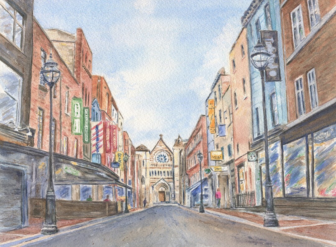 South Anne Street, Dublin, Ireland Painting, Dublin Print, Watercolor ...