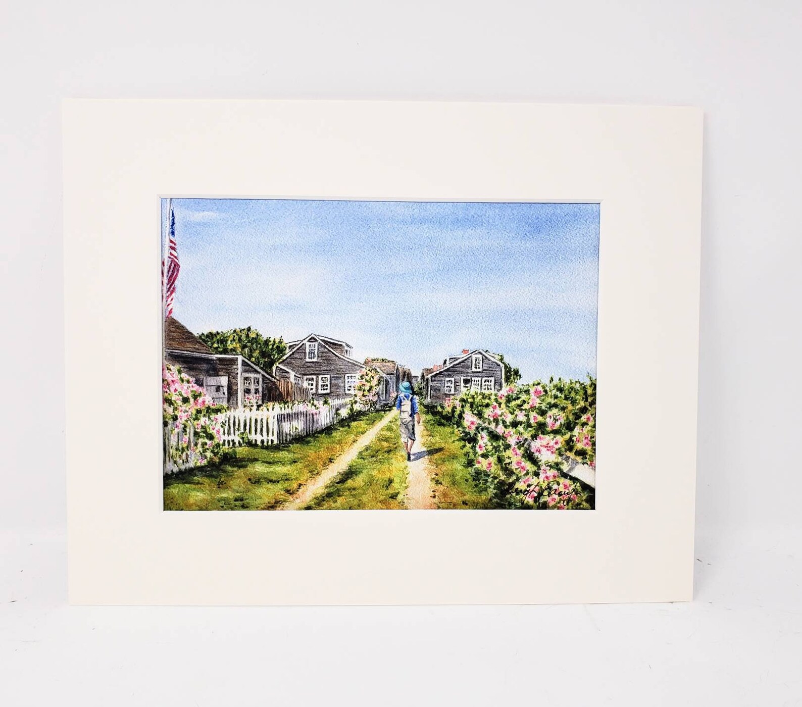 Sconset Bluff Walk: Nantucket Watercolor Print Cape Cod Art 'sconset ...