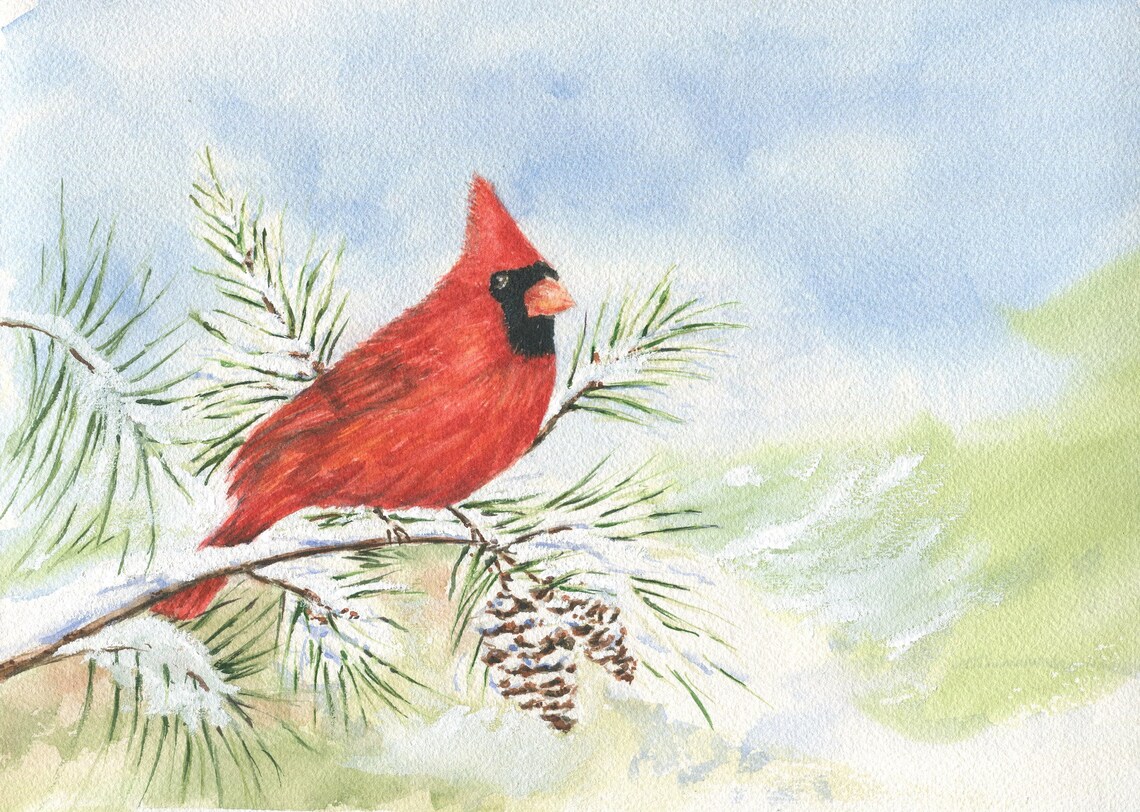 Red Cardinal Ornament: Christmas Ornament, Redbird Tree Ornament ...