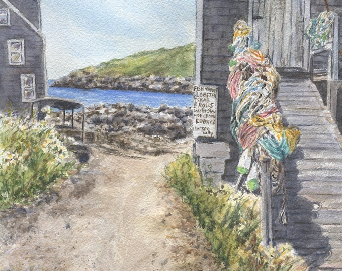 Monhegan Island Fish House, Maine Painting, Original or Print ...