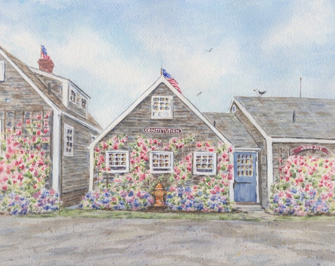Constitution Nantucket Cottage, Nantucket Summer Cottage Prints or ...