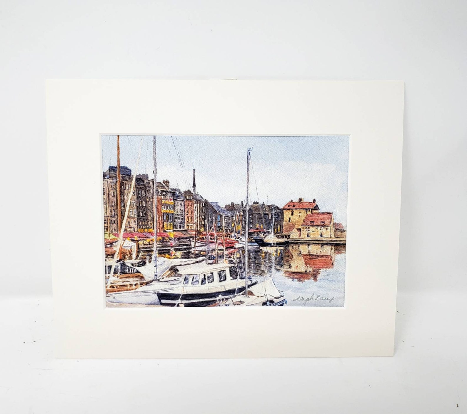 Honfleur France Honfleur Harbor Watercolor Painting Print or - Etsy