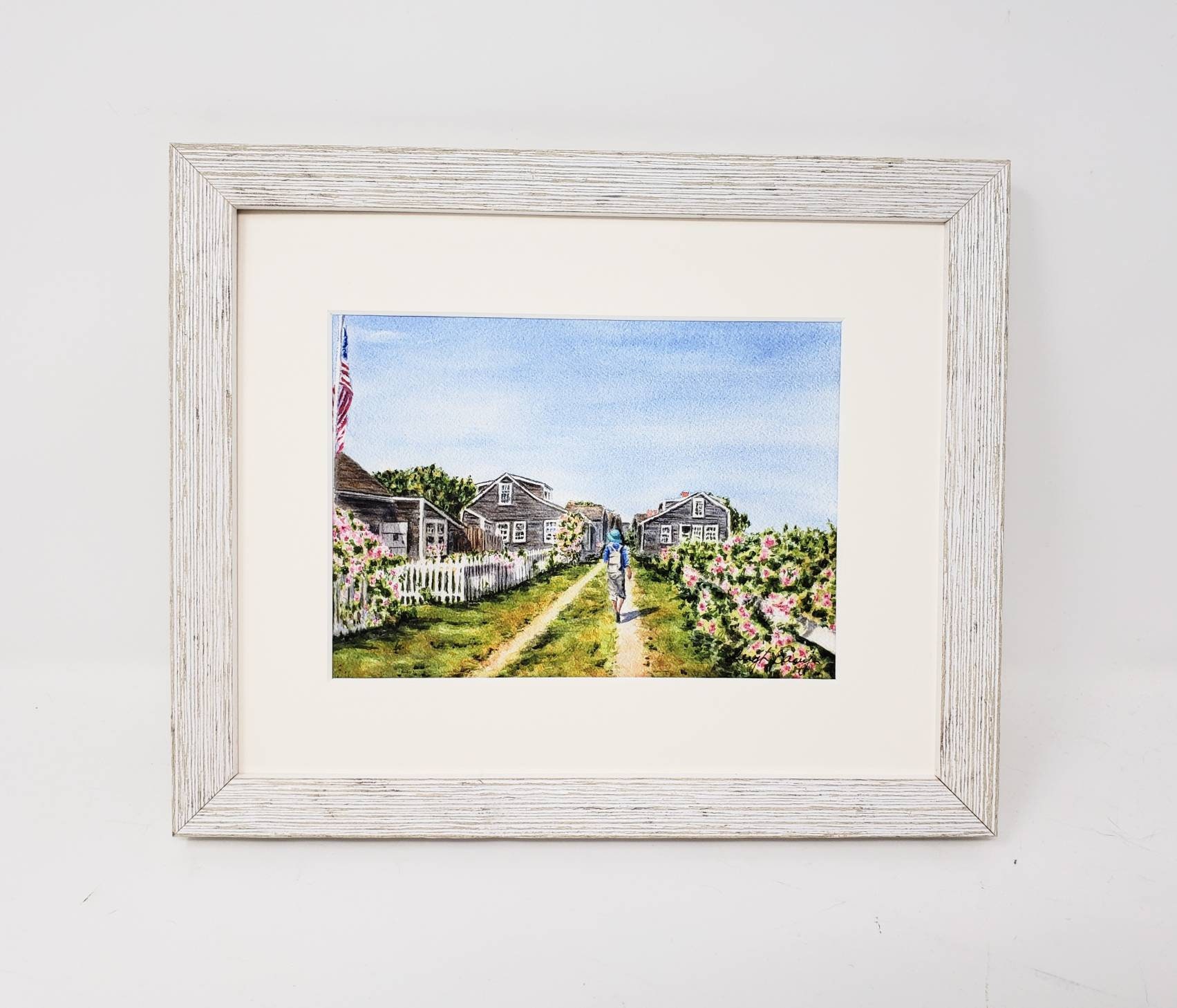 Sconset Bluff Walk: Nantucket Watercolor Print Cape Cod Art 'sconset ...
