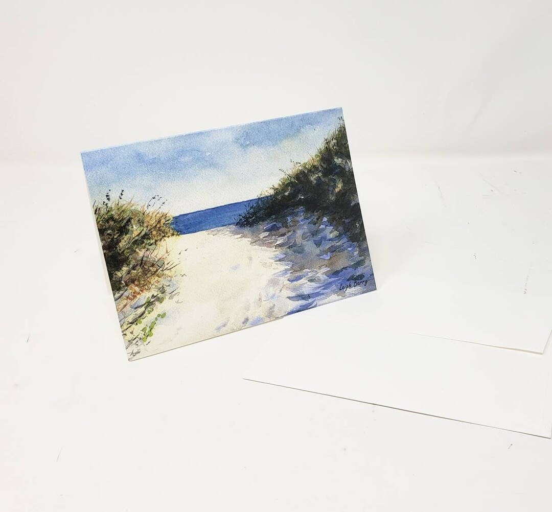 Beach Notecards, Beach Blank Note Cards, Blank Greeting Cards, Coastal ...