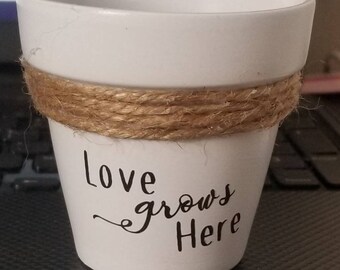 Personalized flower pot | Etsy