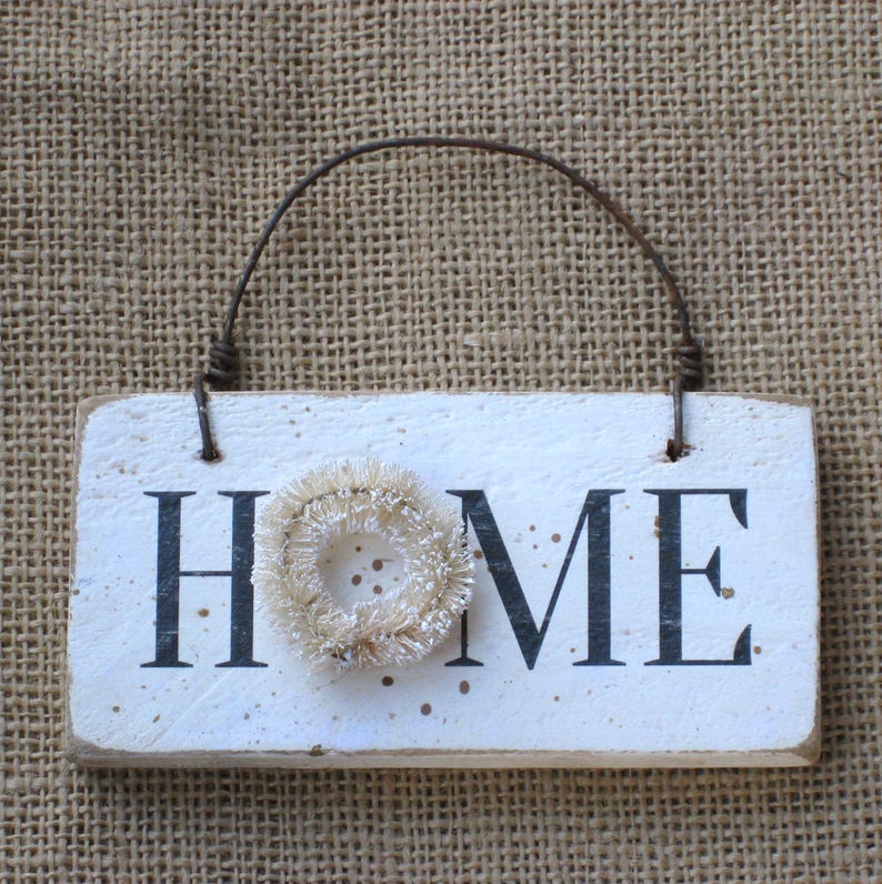 Home Sign, Mini Wood Sign for Christmas Ornament or Country Decor - Etsy
