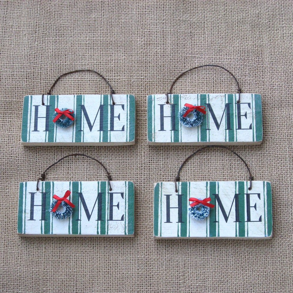 Home Sign Small Wooden HOME Sign or Christmas Ornament in | Etsy