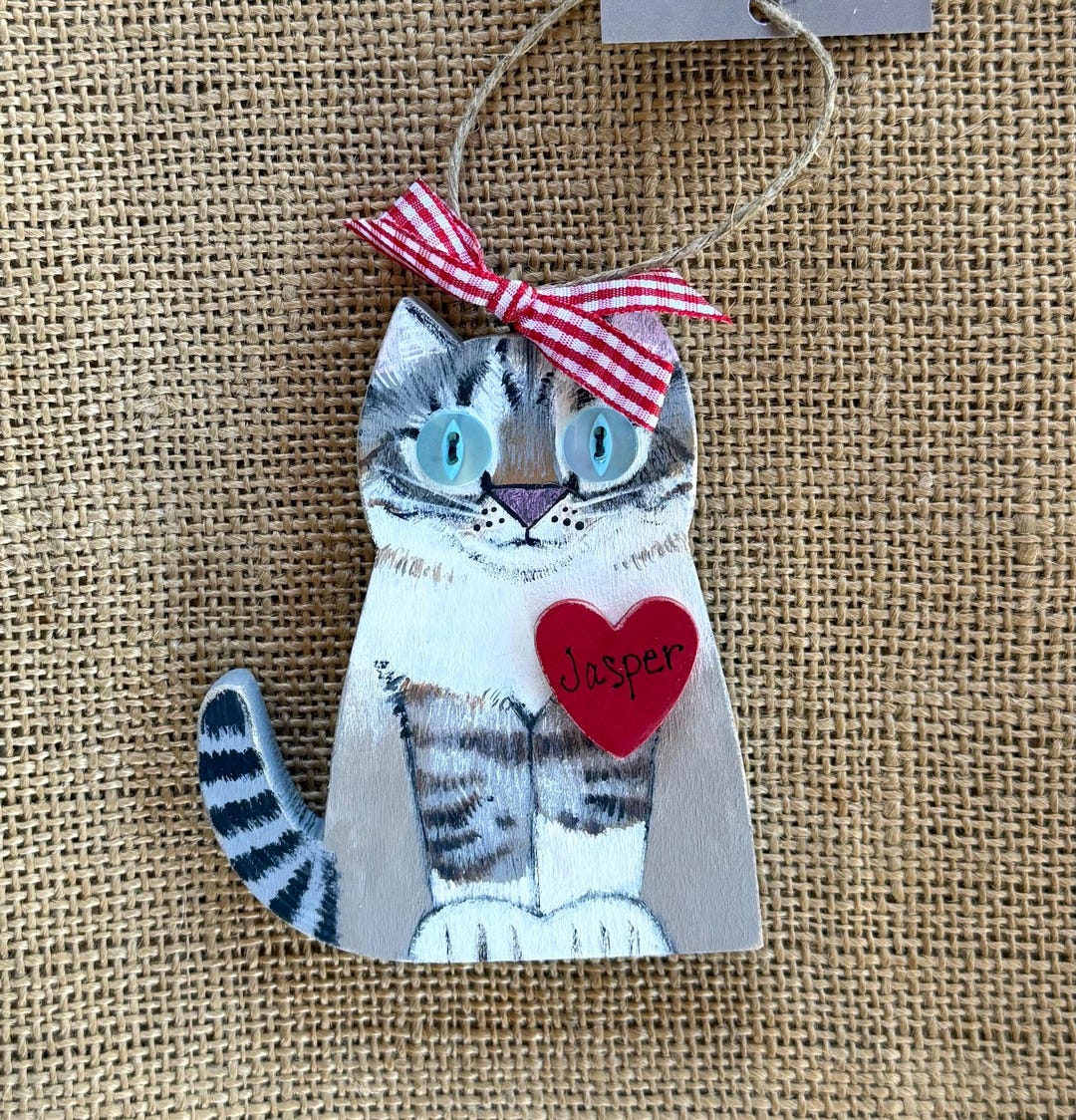 Custom Cat Ornament, Painted From YOUR PHOTOS, Personalized Keepsake ...