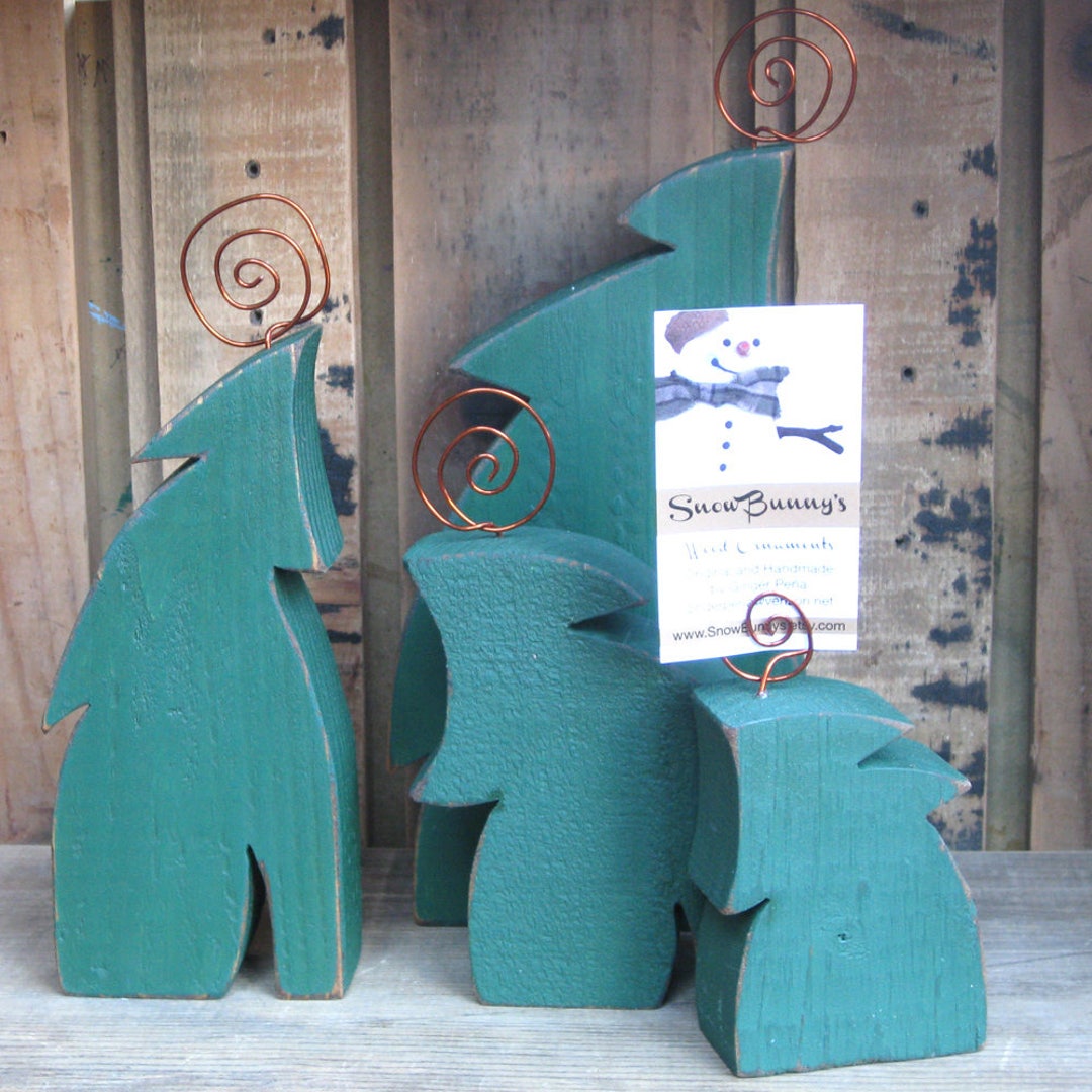 Wood Trees for Card or Photo Display, Number Stands, Business Card ...
