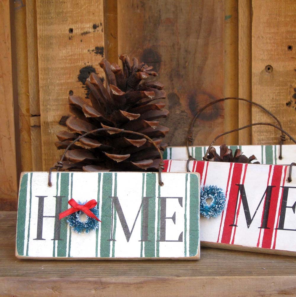 Home Sign Small Wooden HOME Sign or Christmas Ornament in - Etsy