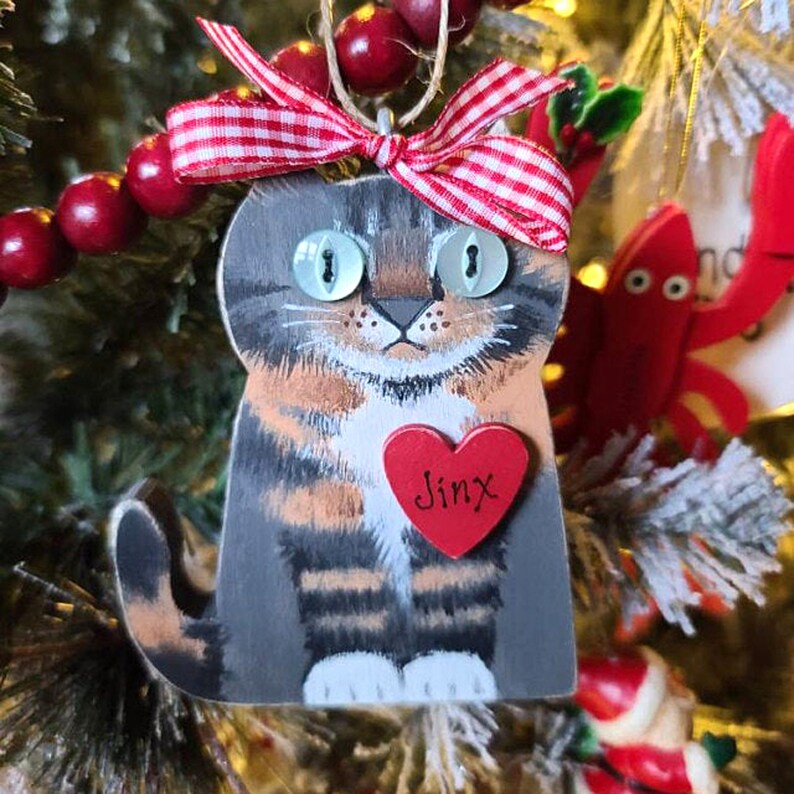 Custom Cat Ornament Painted From YOUR PHOTOS Cat Portrait - Etsy
