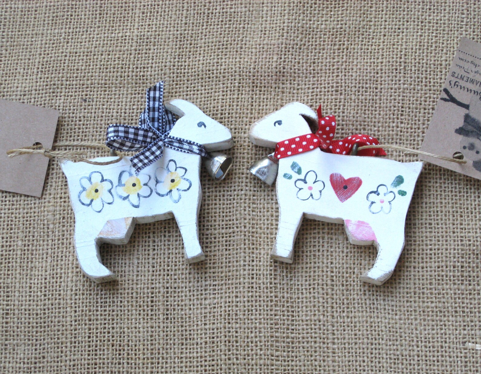 Goat Ornament Wooden Farm Animal Ornament for the Christmas | Etsy