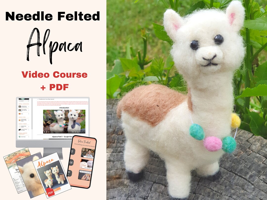 Needle Felted Alpaca Tutorial/pattern/pdf - Learn to Felt, the EASY Way ...