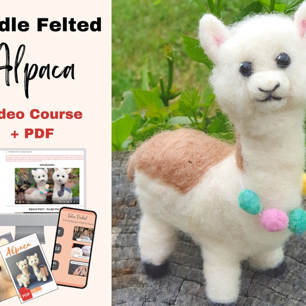 Needle Felted Alpaca - Etsy