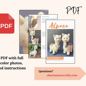 Needle Felted Alpaca Tutorial/pattern/pdf - Learn to Felt, the EASY Way ...