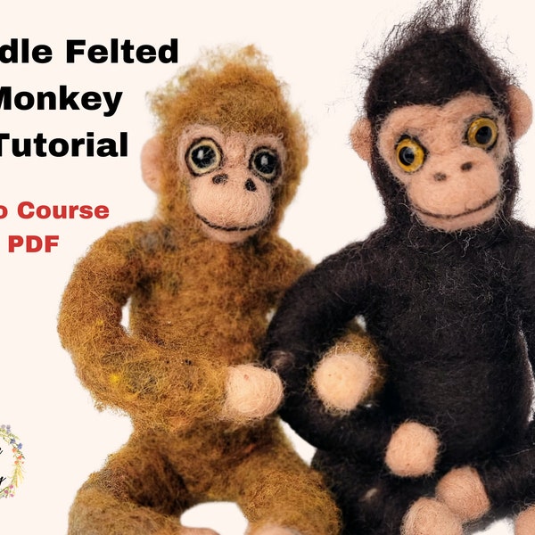 Felt Monkey - Etsy