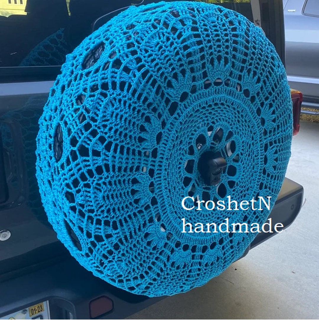 Tire Cover Car Accessories Car Gifts for Car Crochet Tyre Cover Car ...