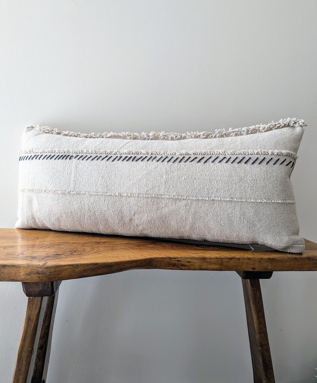 French Rustic Cushion Rectangular Cushion Country Heavy Grain Sack ...