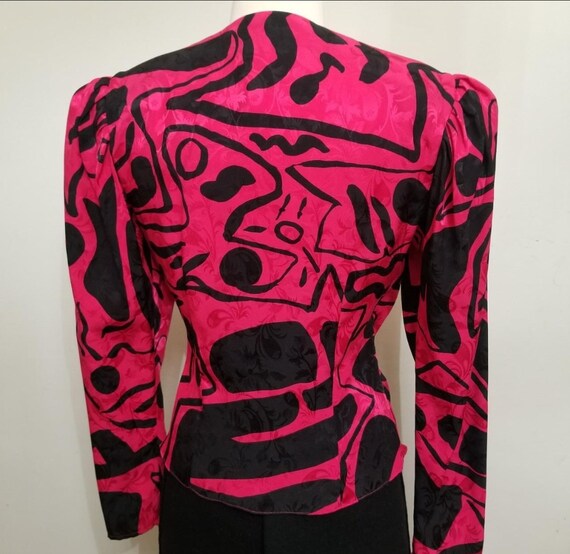 100% silk abstract blouse - Gem