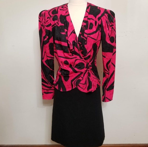 100% silk abstract blouse - Gem
