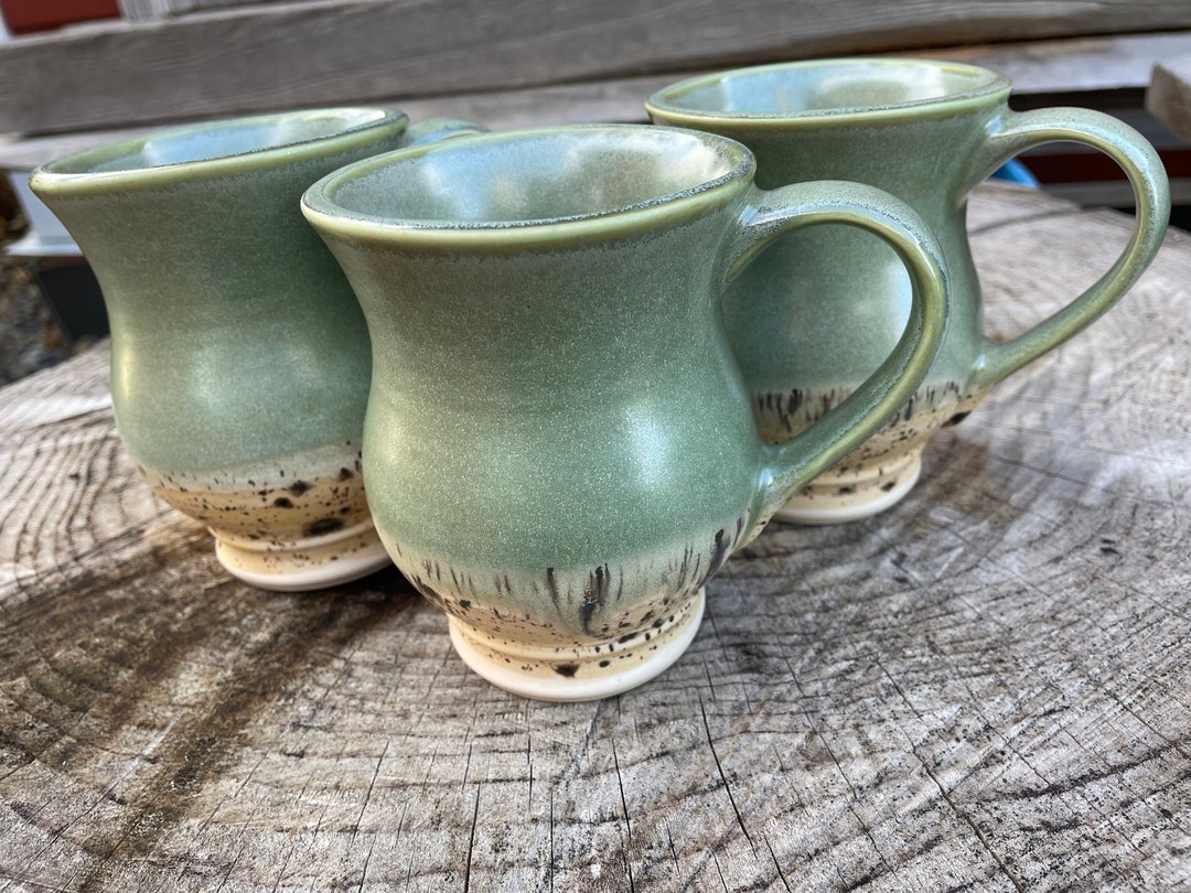Homestyle Curvy Mugs Country Roads Glaze Design Stoneware Large Handle ...