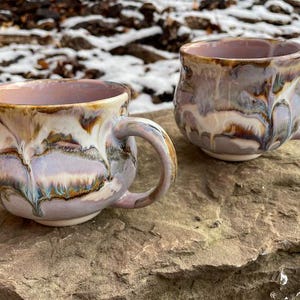 Potbelly Purple Murple Coffee or Tea Mugs- Ideal for 9th Anniversary ...