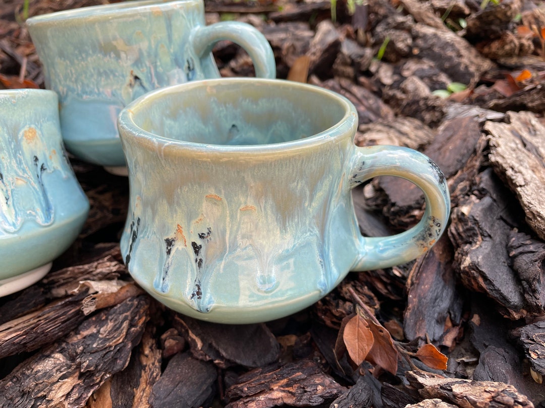 Nordic Design Coffee Mug Melting Glacier Design Stoneware Solid Large ...