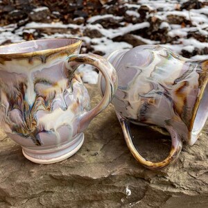 Coffee Mug, 'purple Murple' Glaze Design, Curvy Stoneware Functional ...