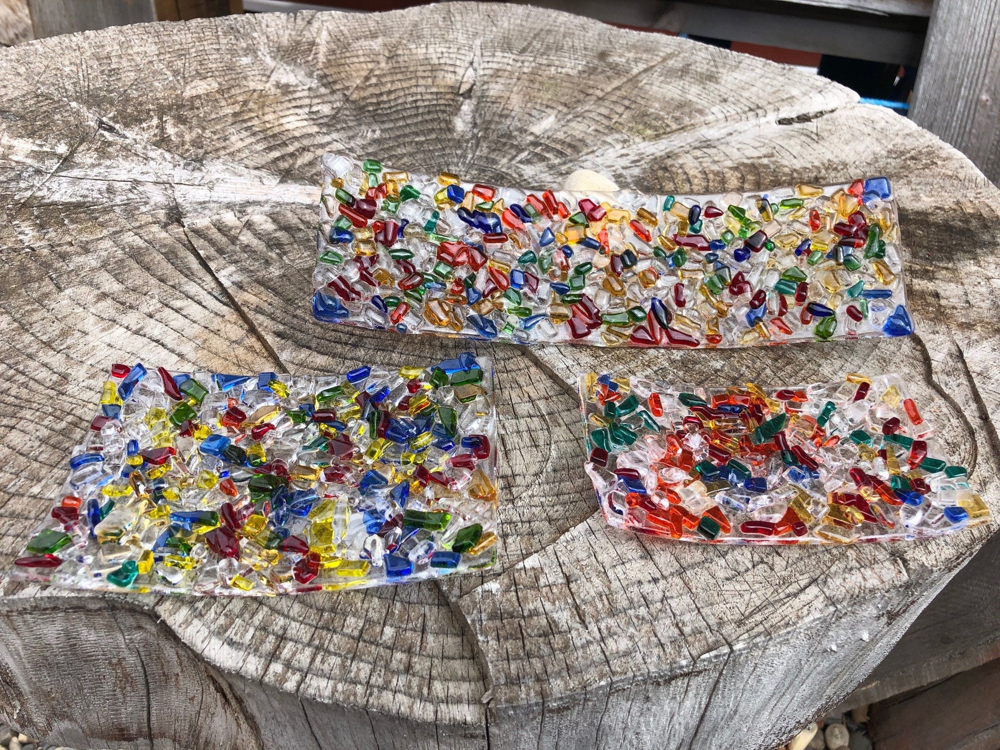 Sparkle Soap Dish Sponge Holder Fused Glass Assorted | Etsy