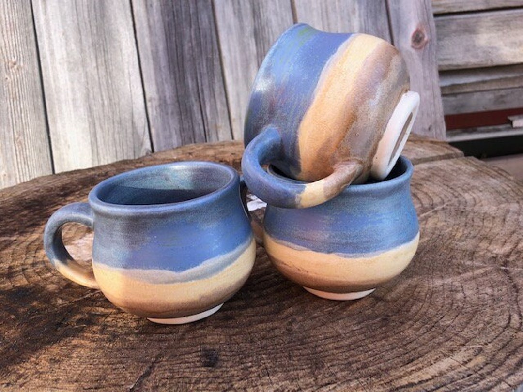 Potbelly Mugs Montana Ranch Glaze Design Stoneware Curvy - Etsy