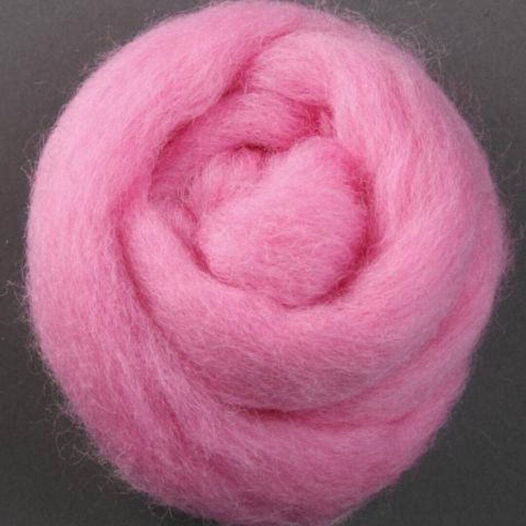 NZ Corriedale Wool CANDYFLOSSS PINK Roving Wool Needle Felting, Wet ...