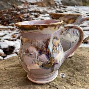 Coffee Mug, 'purple Murple' Glaze Design, Curvy Stoneware Functional ...