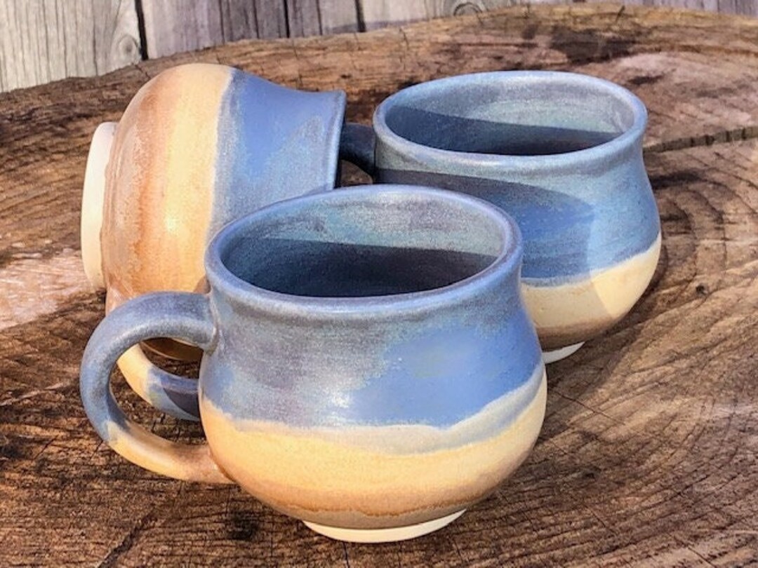 Potbelly Mugs Montana Ranch Glaze Design Stoneware Curvy - Etsy