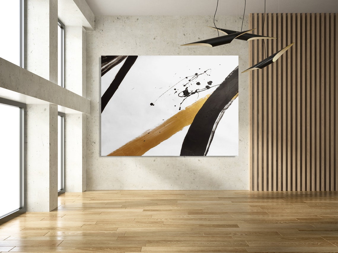 Canvas Wall Art Painting Gold Foil Painting Abstrakte | Etsy