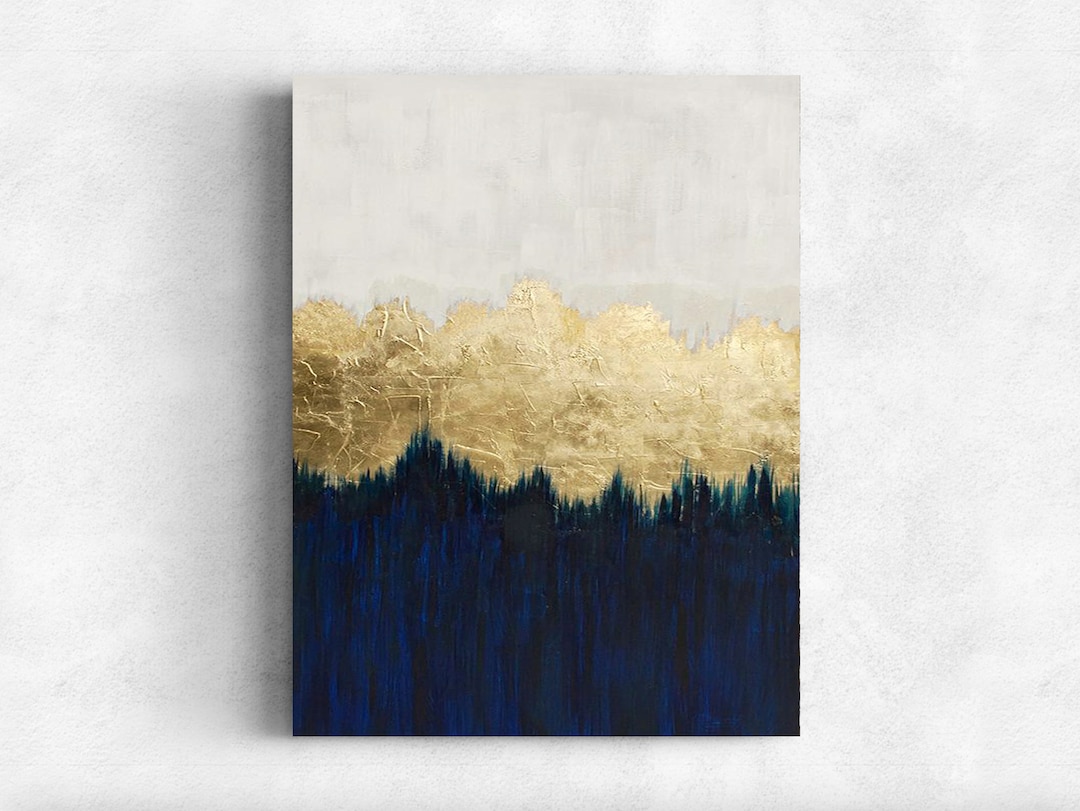 Gold Foil Painting Modern Art Abstract Colorful Abstract Art - Etsy