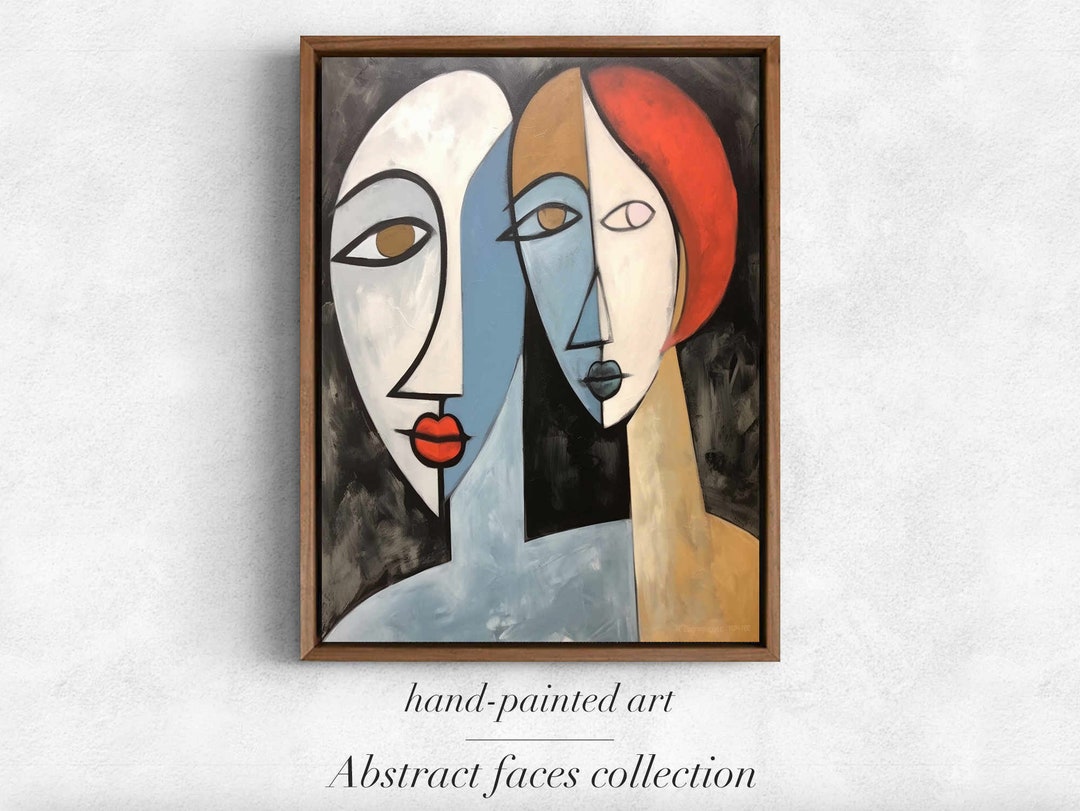 Picasso Style Woman Faces Painting Custom Art Abstract - Etsy
