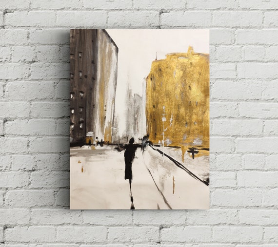 Abstract Painting People Wall Art Abstract People Canvas | Etsy