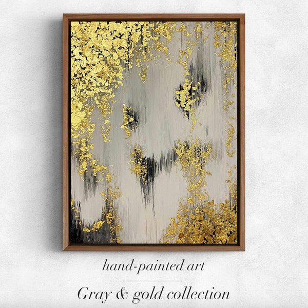 Gold Leaf Abstract - Etsy