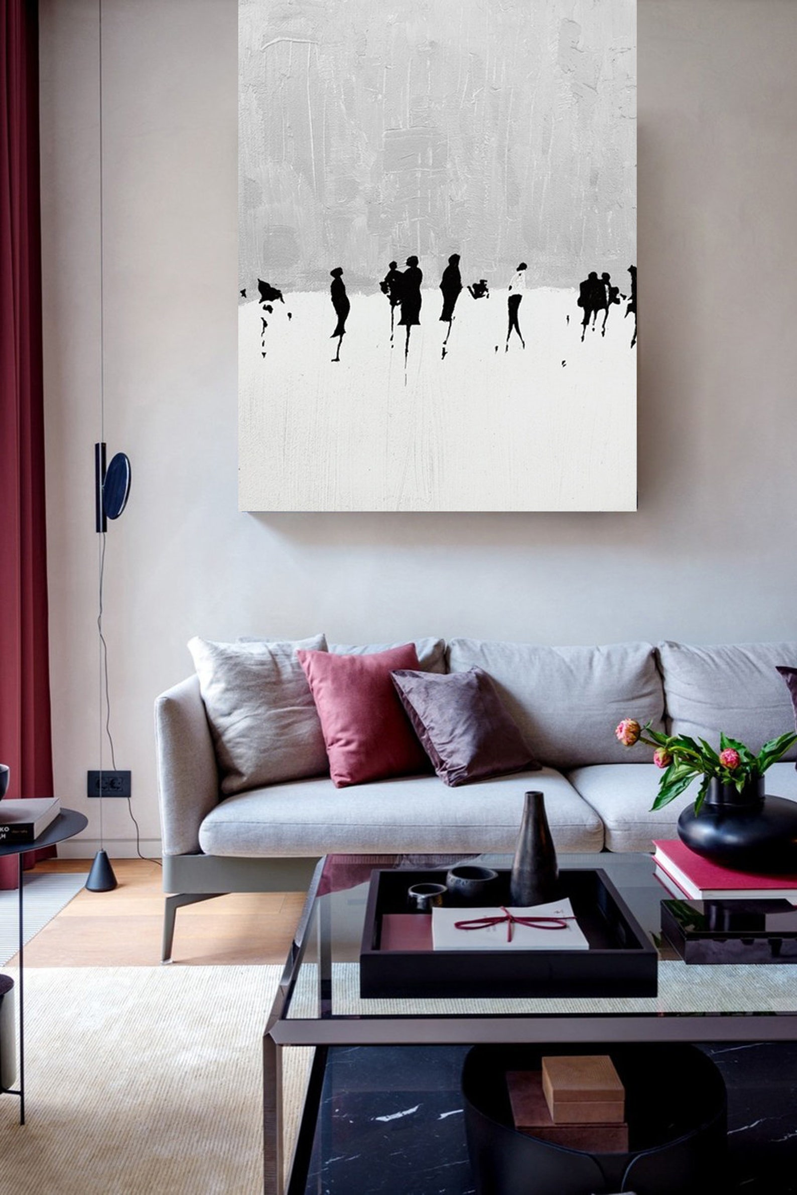 Abstract Art People Minimalist Painting Modern Art Modern - Etsy