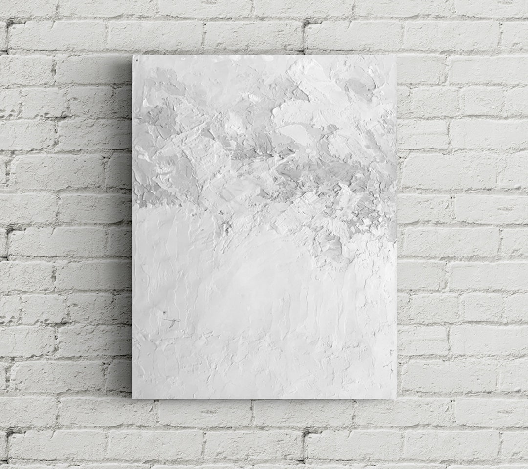 Textured Abstract Art White Painting Textured Minimalist Art Minimal ...