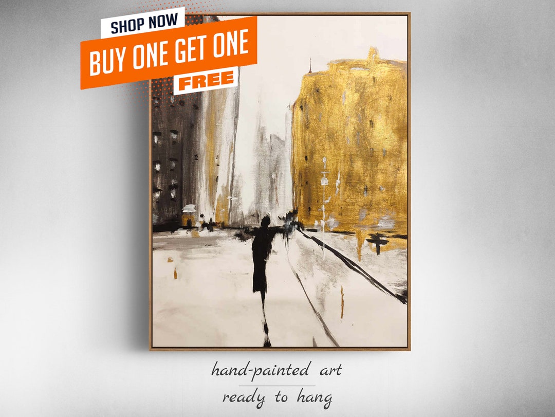Abstract Painting People Wall Art Abstract People Canvas Modern People ...