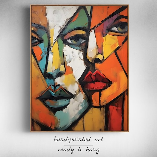 Large Canvas Face Art - Etsy